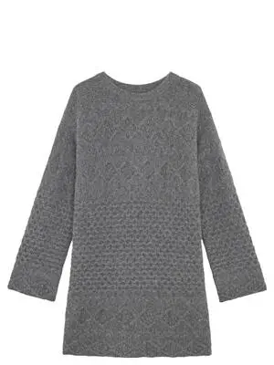 Loulou De Saison Pelagia Knit Dress - Anthracite Melange
