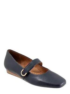 Softwalk Valdivia Mary Jane Flat - Navy