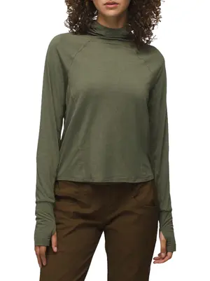 Prana PrAna Sol Searcher UPF 50 Sun Hoodie Rye Green