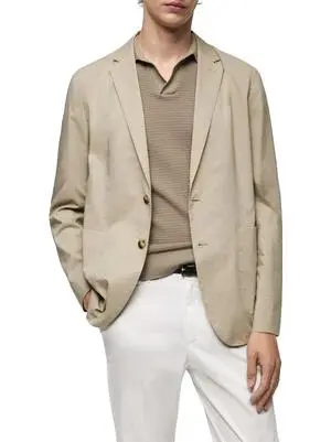 Mango Cotton Sport Coat - Beige