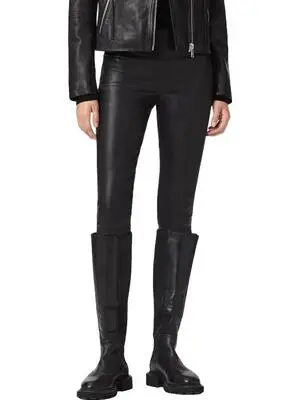 ALLSAINTS Cora Leather Leggings - Black