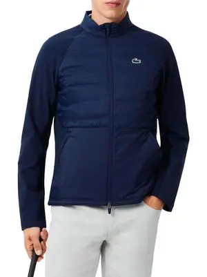 Lacoste Quilted Golf Jacket - Navy Blue/ Navy Blue