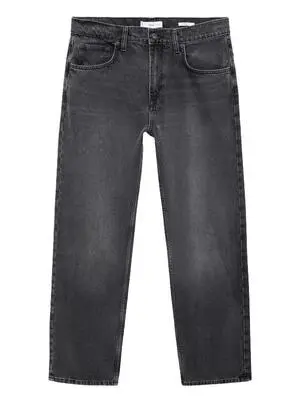 Mango MANGO Straight Leg Jeans Open Grey