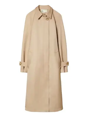 Tory Burch Viscose Trench Coat Beige