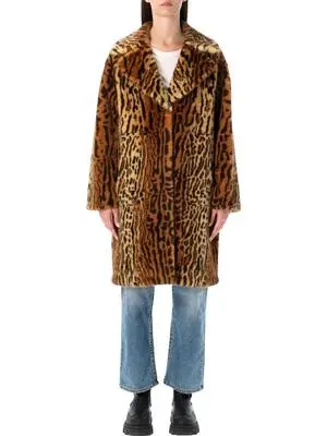 STAND STUDIO Fur Coat Safari
