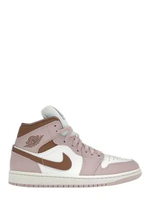 JORDAN Air Jordan 1 Mid Sneakers Pink Oxford/sail/archaeo Brown