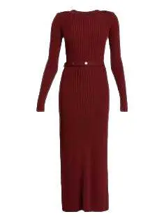 Proenza Schouler-Proenza Schouler Lauryn Belted Knit Maxi Dress