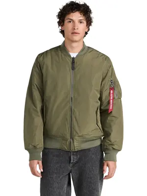 Alpha Industries Reversible Quilted Ma-1 Flight Jacket - Og-107 Green