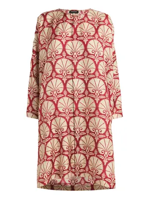 Eskandar Silk Longline Shirt Red