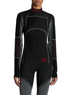 Moncler Long-sleeve Active T-shirt - Black