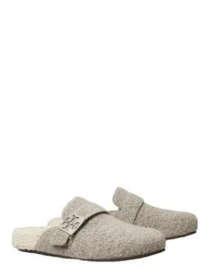 Tory Burch Mellow Faux Shearling Lined Mule - Fog Gray/taupe