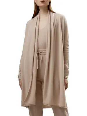 Lilysilk 100% Cashmere Wrap Cardigan With Shawl Collar - Cherry Blossoms