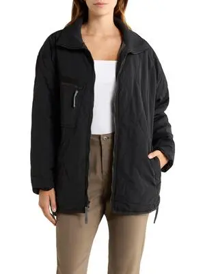 Prana Encinitas Water Repellent Quilted Field Coat - Black