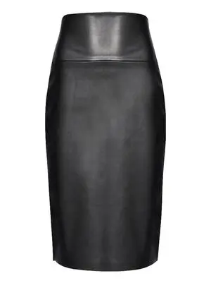 NORMA KAMALI Norma Kamali Faux Leather Pencil Skirt