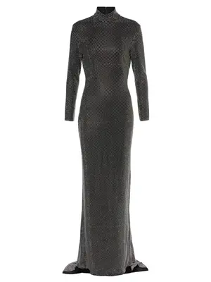 Solace London Vivienne Embellished Gown - Black