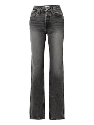 RE/DONE 90s Loose High-rise Straight-leg Jeans - Gray