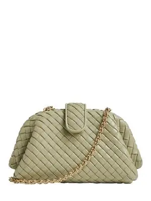 Bottega Veneta Bottega Veneta Small Leather Lauren 1980 Clutch Grey
