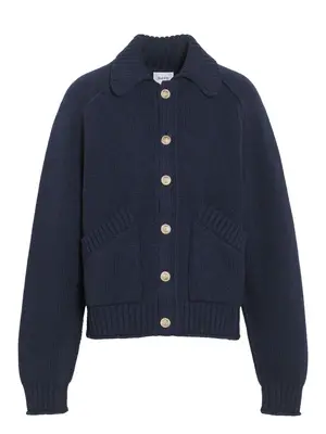 BARRIE Chunky-knit Cashmere Cardigan - Blue