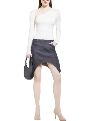 COURREGES Asymmetric Mini Skirt - Grey