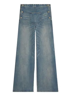 COURREGES Mid-rise Wide-leg Jeans - Blue