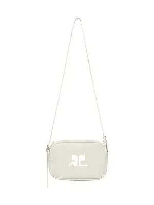COURREGES Courrèges Reedition Leather Camera Bag Neutrals