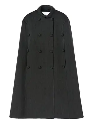 JIL SANDER Wool-blend Cape - Black
