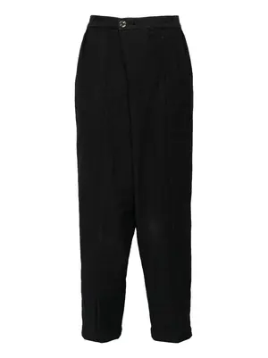 CHIAHUNG SU Dyed Tapered Trousers - Black