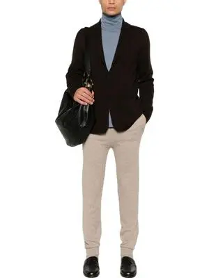 DRUMOHR Single-breasted Merino-wool Blazer - Brown