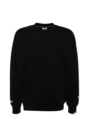AAPE BY *A BATHING APE Embossed Logo-print Sweatshirt - Black