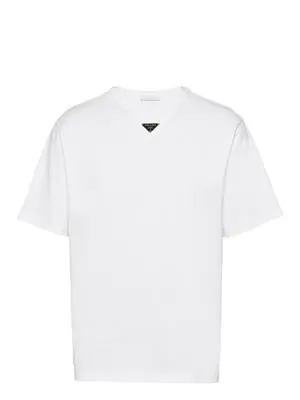 Prada Cotton Triangle T-shirt - White