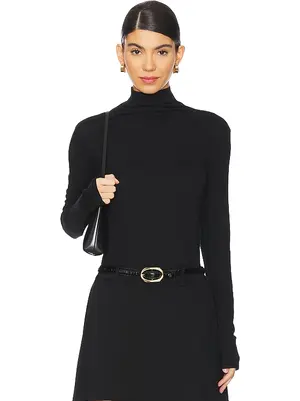 Vince Essential Long Sleeve Turtleneck - Black