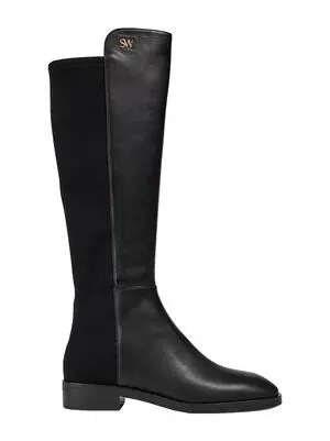 STUART WEITZMAN Keelan City Microstretch And Leather Knee Boots - Black