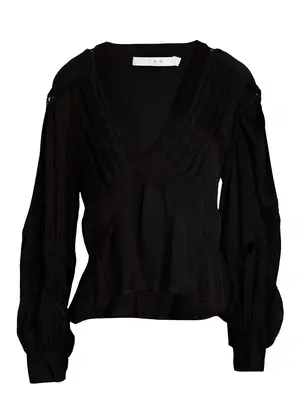 IRO PARIS Bahari Lace-trimmed Blouse - Black