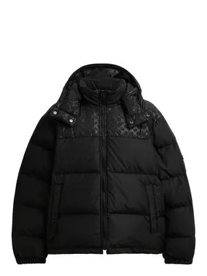 Coach Down Puffer Jacket In Recycled Polyester - Black