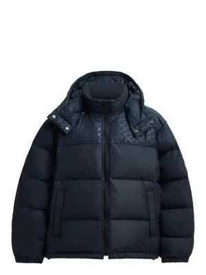 Coach Down Puffer Jacket In Recycled Polyester - Navy Blue