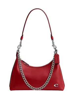 COACH Juliet Shoulder Bag 25 Silver/ruby