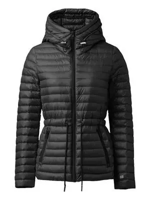 Soia & Kyo Ayleen Lightweight Hooded Puffer Jacket Black