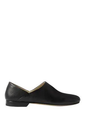 LEMAIRE Full-grain Leather Loafers - Black