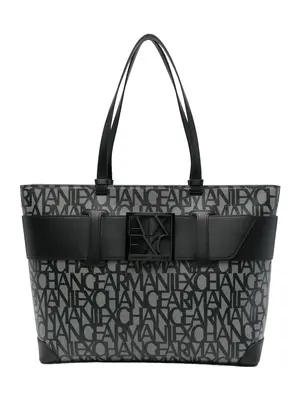 Armani Exchange Logo-print Tote Bag - Black