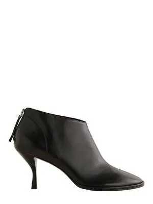 REFORMATION Gretel Leather Ankle Boots - Black