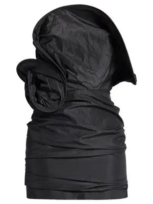 Magda Butrym Sculptural Rose Mini Dress - Black