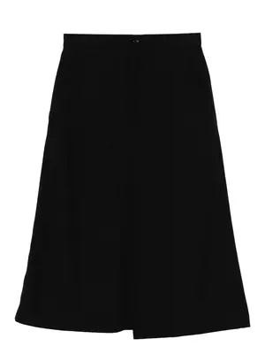 Comme Des Garçons Wool Midi Skirt - Black