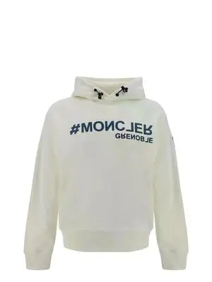 Moncler Raised-logo Hoodie - White