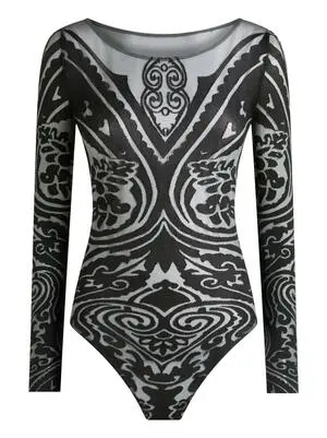 Etro Paisley-print Bodysuit - Black