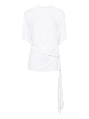 Christopher Esber Side Cowl Drape Tee - White