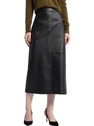 NORDSTROM Nordstrom Leather Pencil Skirt