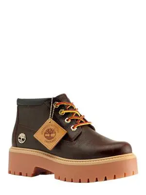 Timberland Timberland Stone Street Waterproof Platform Boots Dark Brown Full Grain