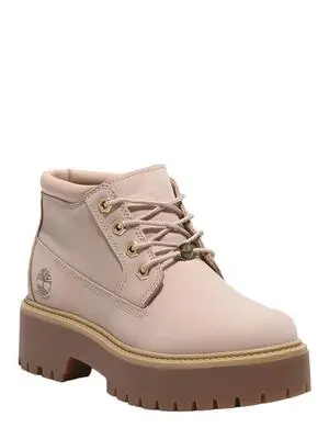 Timberland Timberland Stone Street Waterproof Platform Boots Light Beige Nubuck