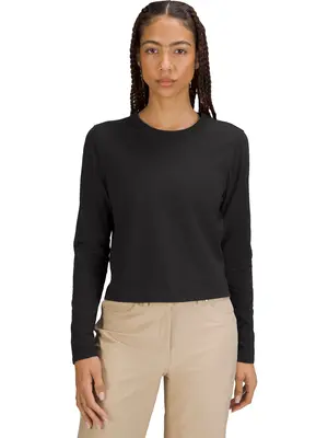 Lululemon Classic-fit Cotton-blend Long-sleeve Shirt - Black