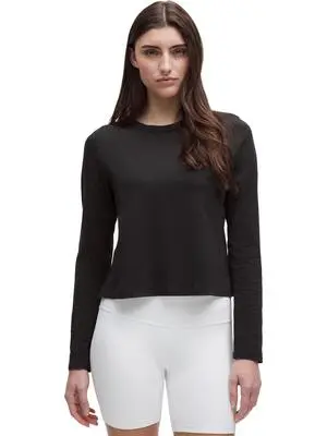 Lululemon Classic-fit Cotton-blend Long-sleeve Shirt - Black
